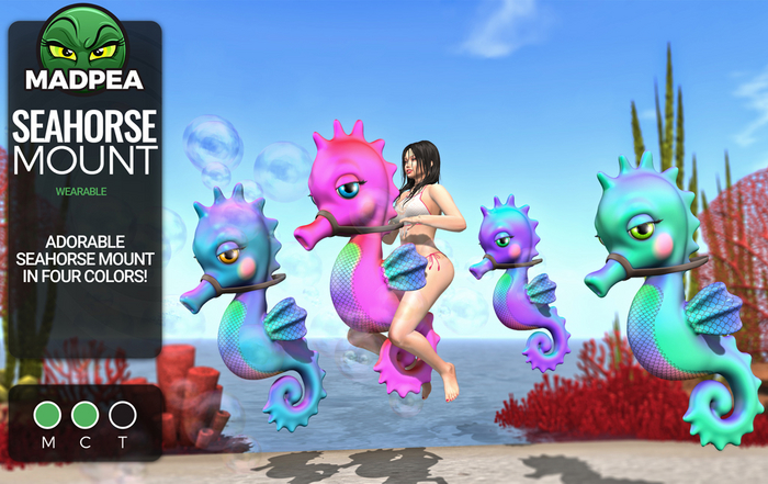 Second Life Marketplace - MadPea Seahorse Mount